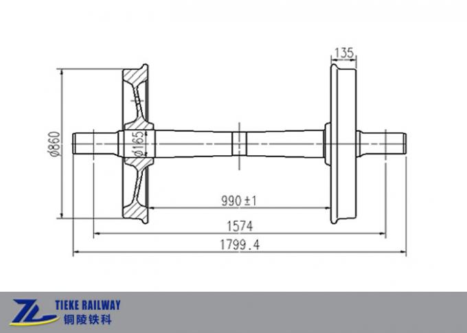 Train Wheelset 860mm Rakitan Gandar Roda Rel Ditempa 13t Beban Gandar ...